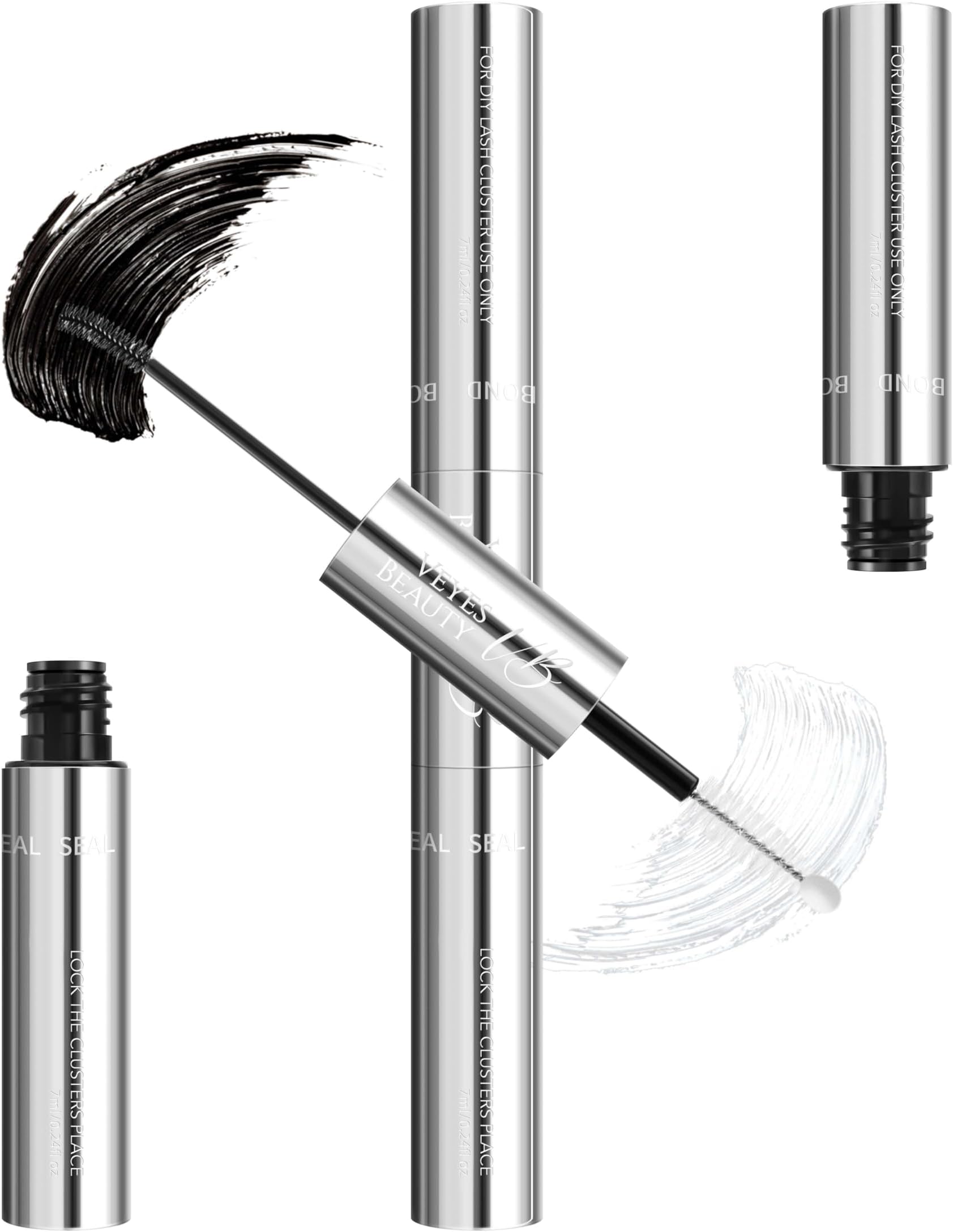 Amazon.com: VEYESBEAUTY Lash Bond and Seal Waterproof 2 in 1 Cluster ...