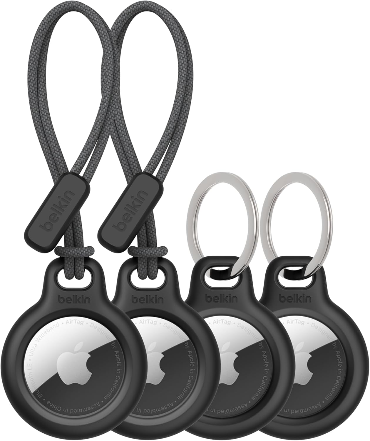 Amazon.com: Belkin Apple AirTag Secure Holder w/Key Ring + Strap ...