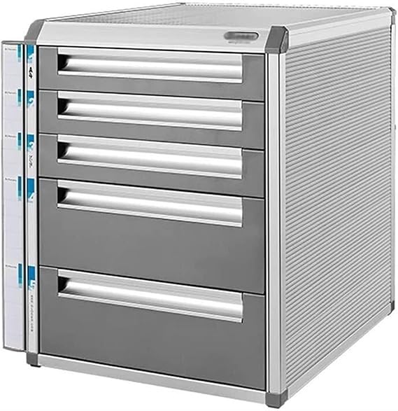 Desktop Filing Cabinet Metal with Lock Office File Drawer Cabinet Multi ...