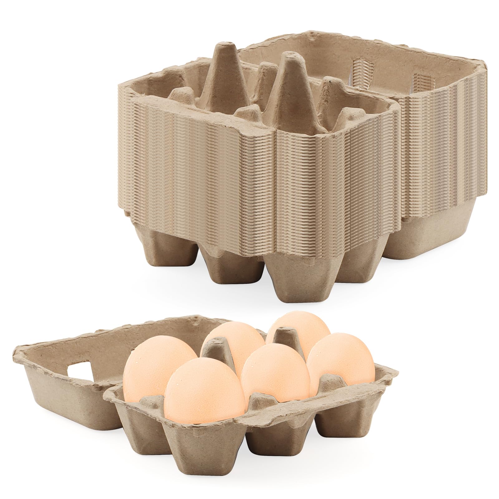 MUKCHAP 40 PCS 6 Count Cardboard Paper Egg Boxes, Pulp Egg Cartons Egg ...