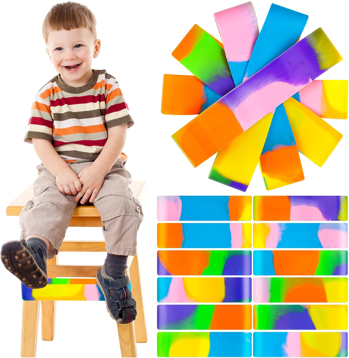 Amazon.com : Sabary 24 Pcs Chair Bands for Kids with Fidgety Feet ...