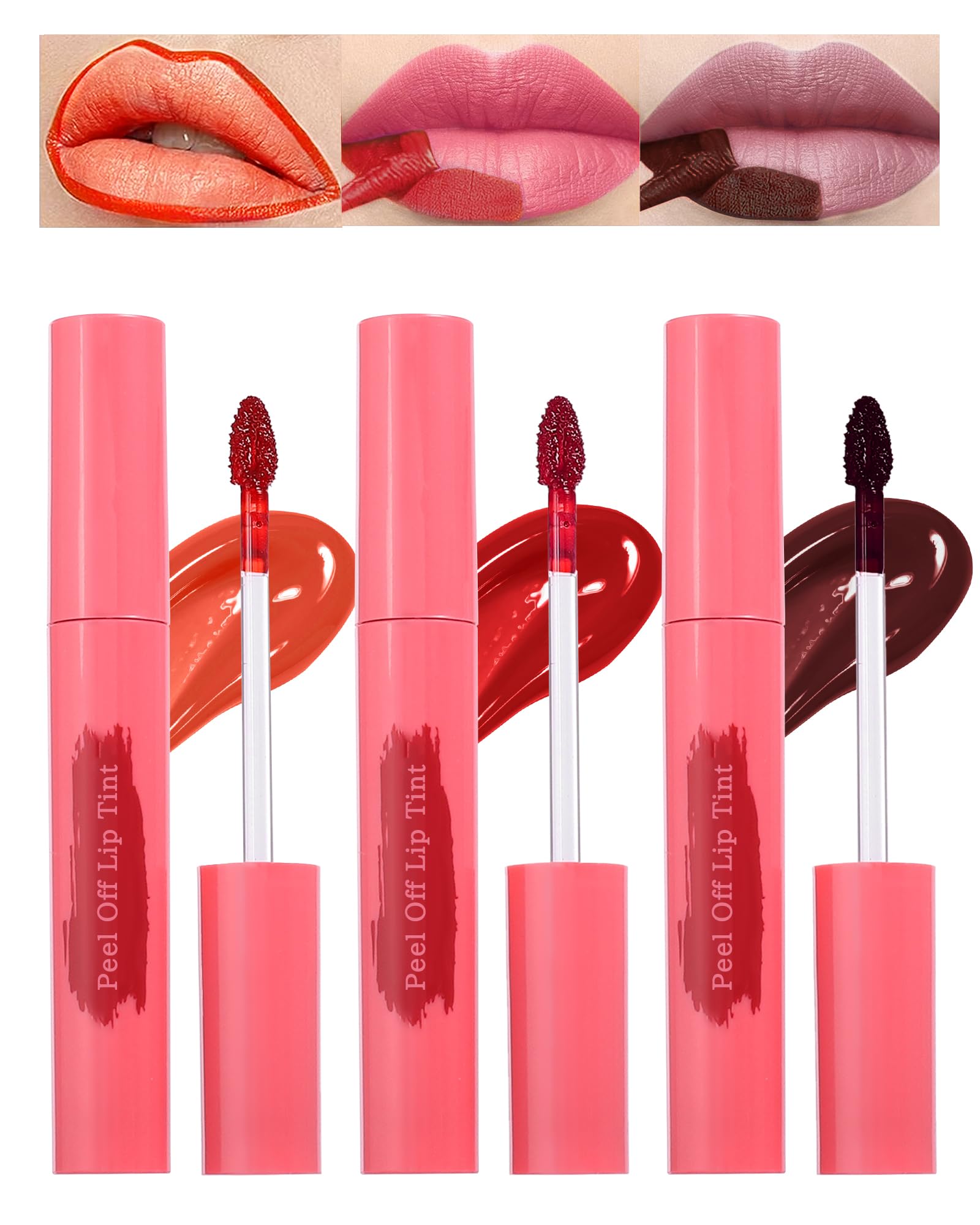 Amazon.com : Peel Off Lip Tint Stain Set-3Pcs Tattoo Lip Liner Stain ...