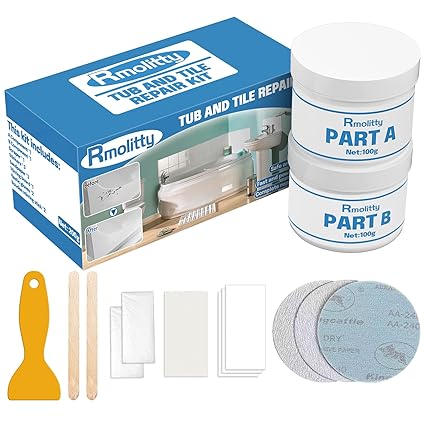 Shower Tray Repair Kit, 200g Tub, Tile and Shower Repair Kit ...