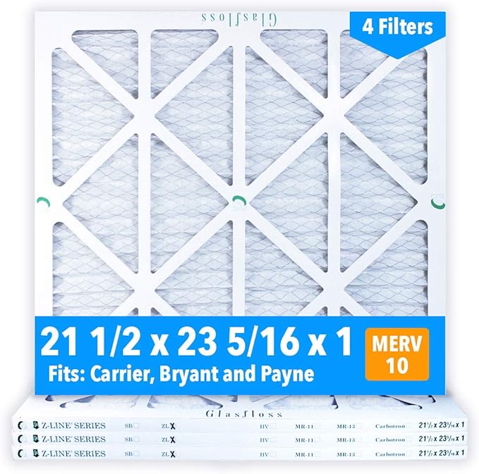 Glasfloss 21 1 2 X 23 5 16 X 1 Air Filters Case Of 4 MERV 10 glasfloss-21-1-2-x-23-5-16-x-1-air-filters-case-of-4-merv-10