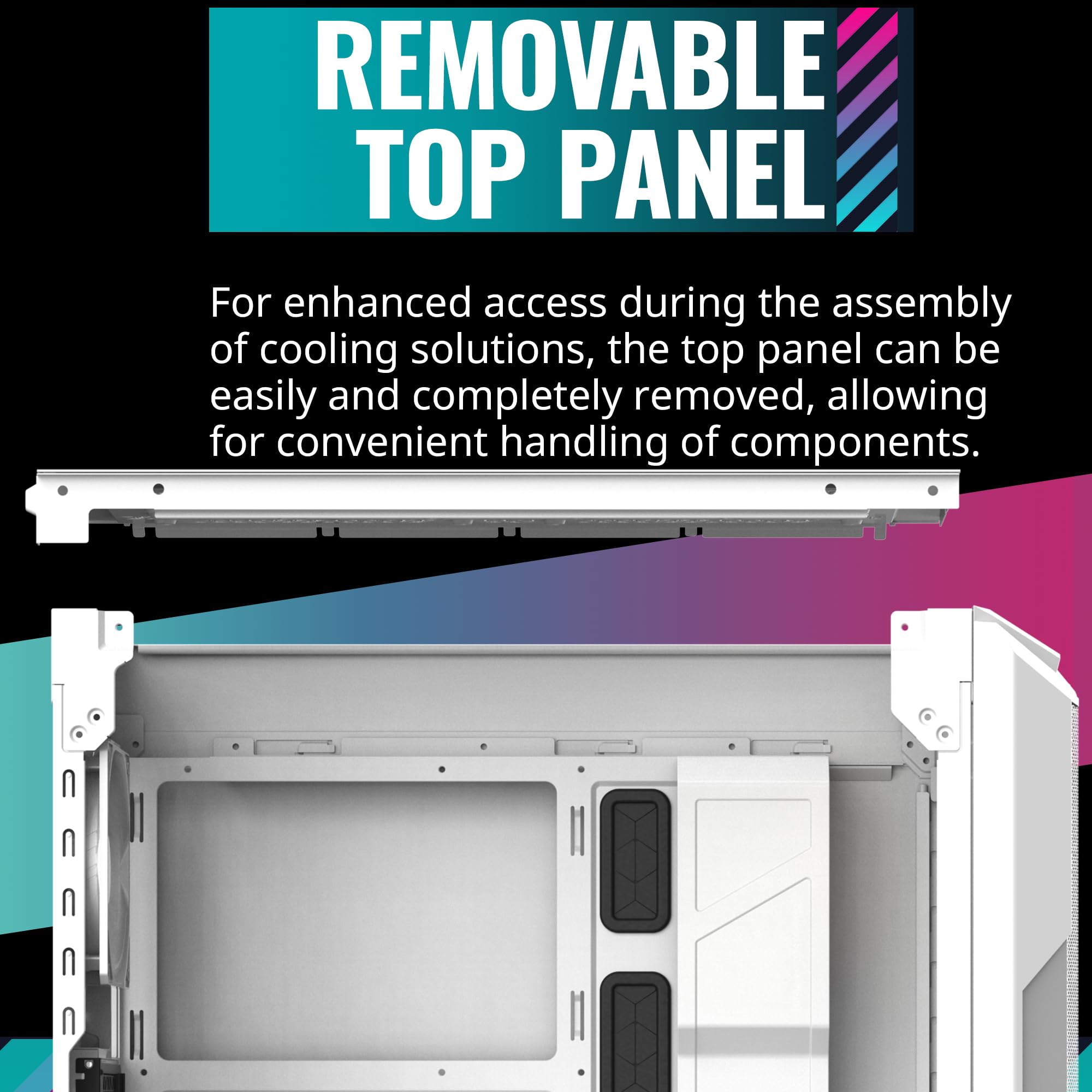 Cooler Master HAF 500 Black High Airflow ATX Mid-Tower, Mesh Front ...