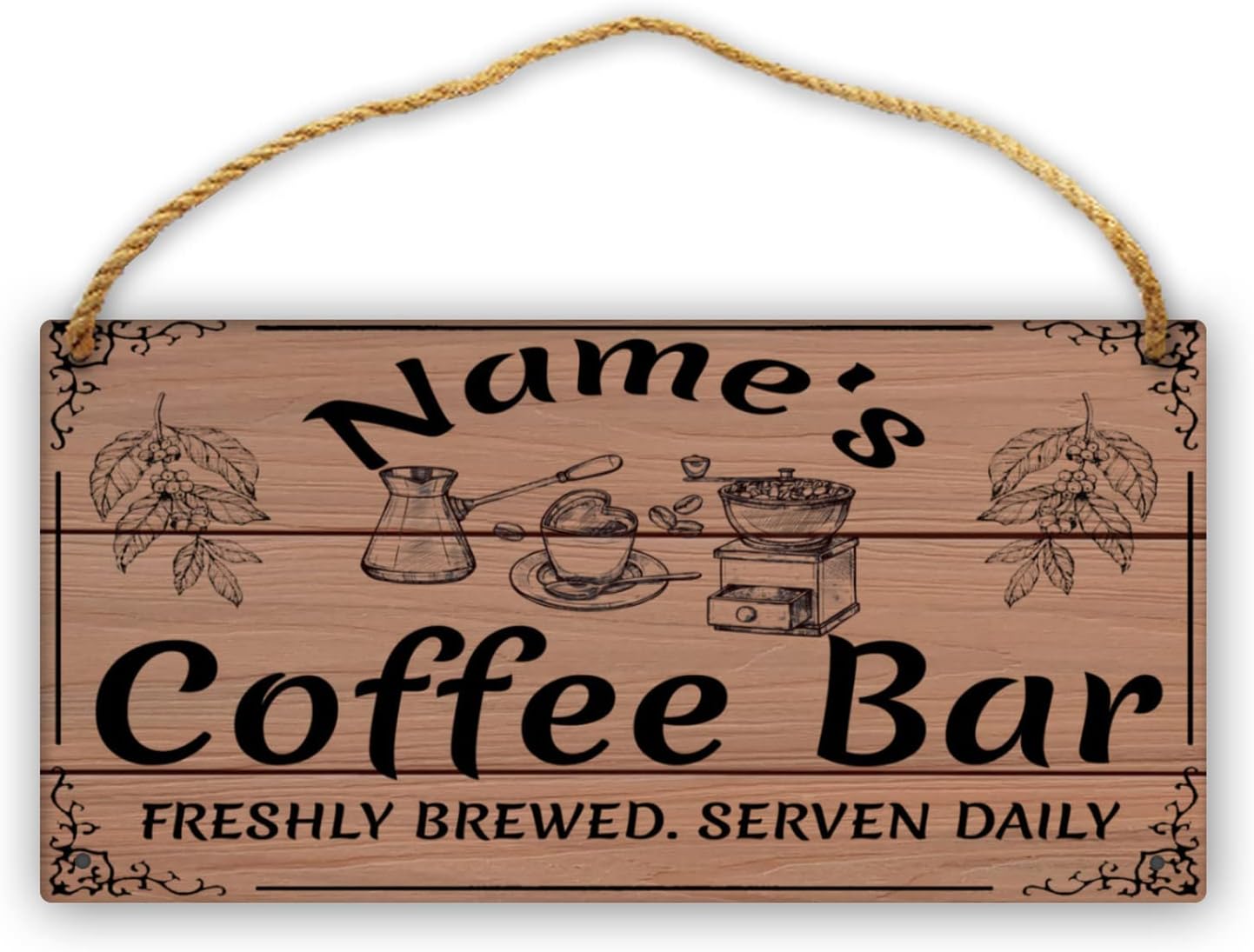 Custom Coffee Bar Wood Signs Wall Art Decor Signage for Home, Office ...
