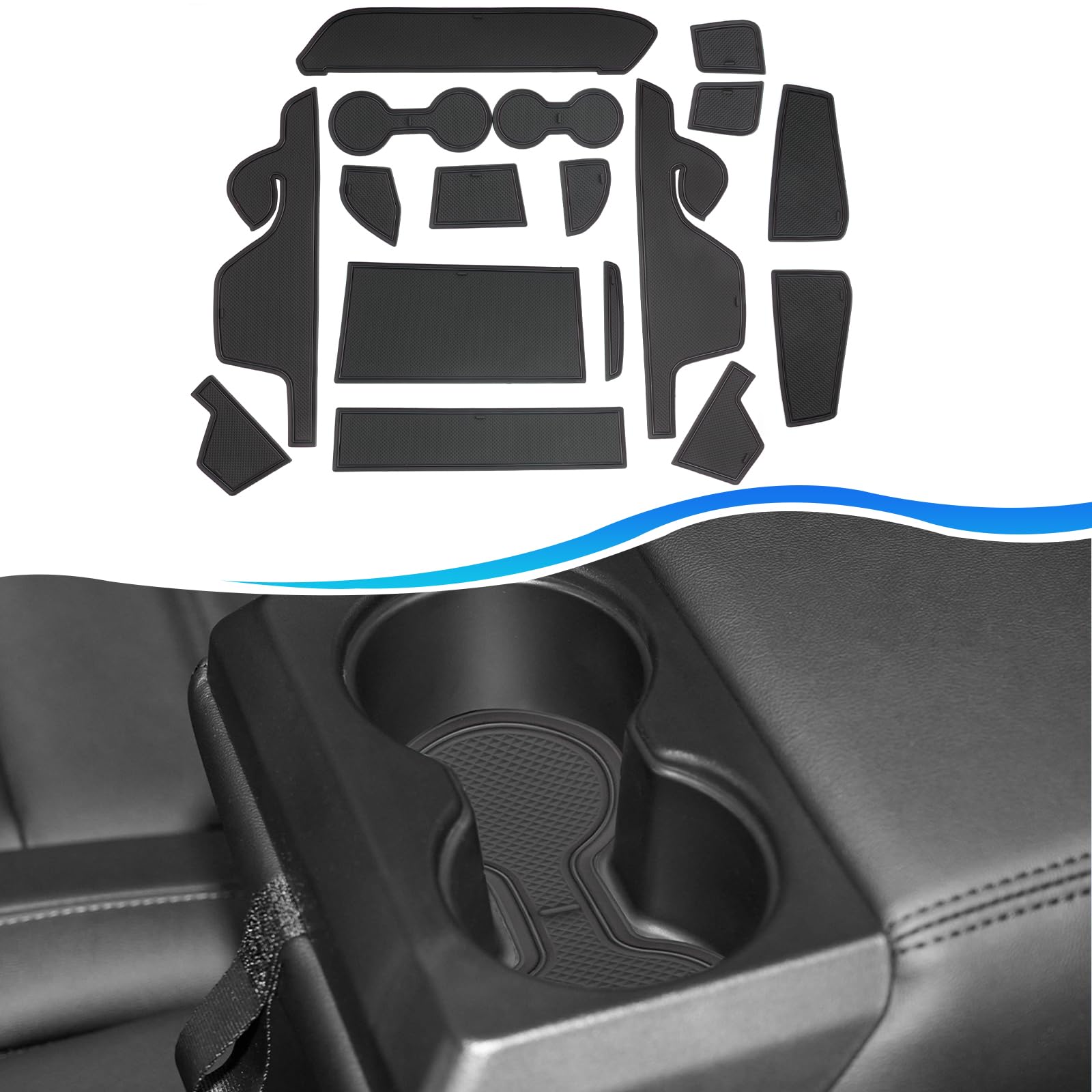 SXCY for 2024 Ford Ranger Accessories Cup Holder Inserts Liner 2024 ...