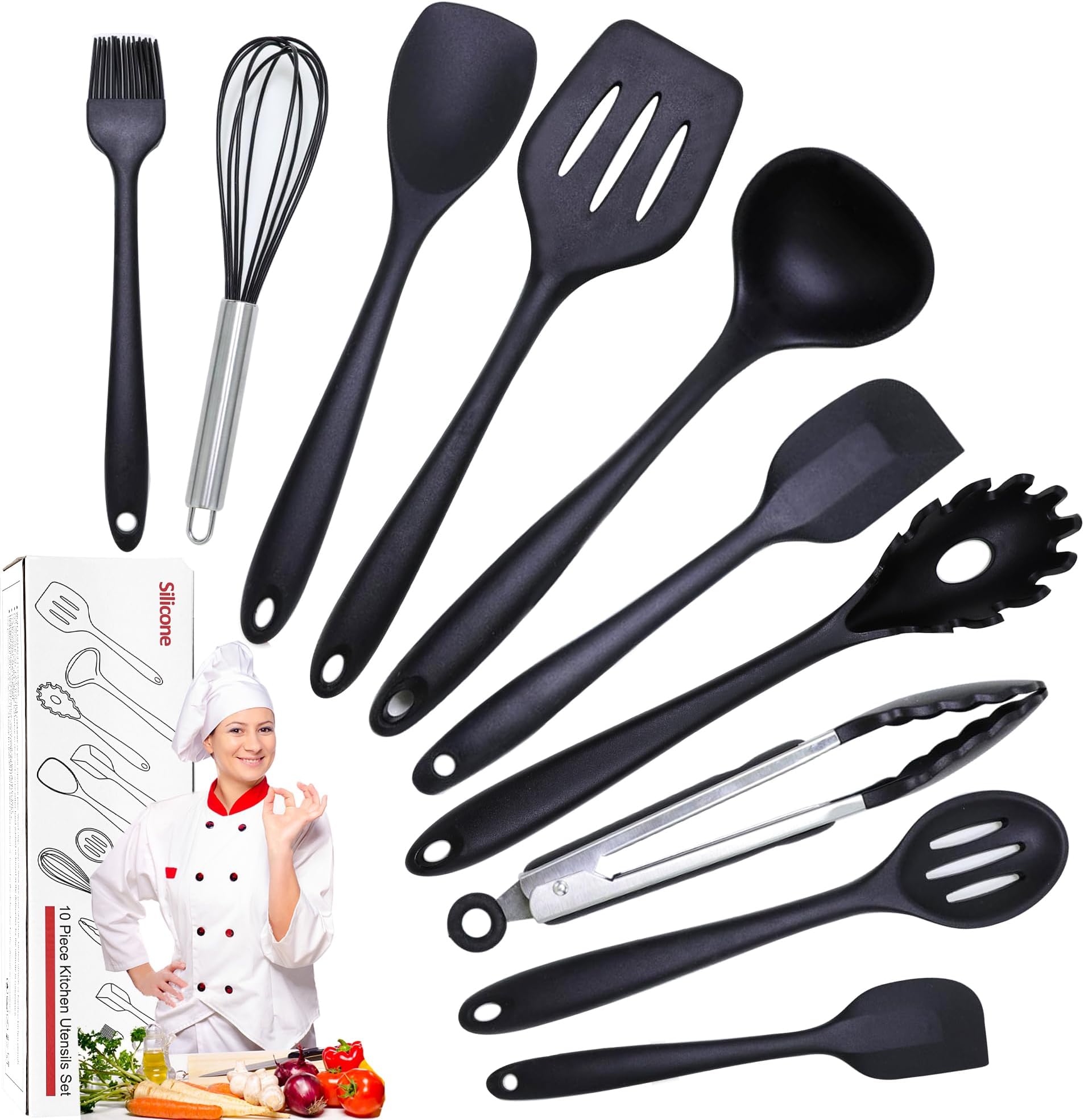 Amazon.com: Silicone Cooking Spoons Kitchen Utensil Teal – Cooking ...