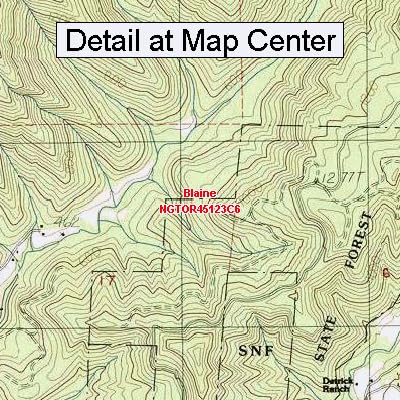 Amazon.com : USGS Topographic Quadrangle Map - Blaine, Oregon (Folded ...