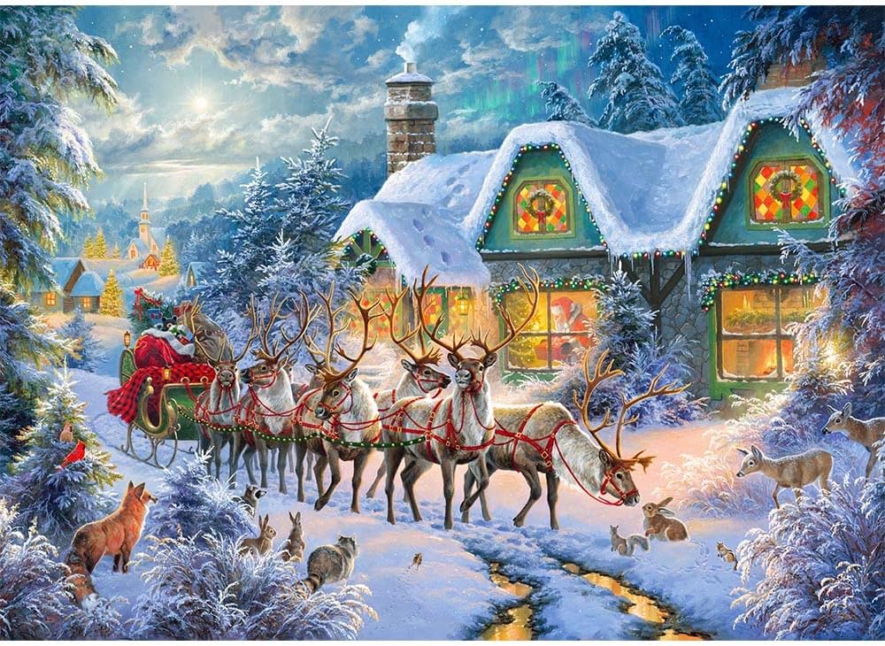 Amazon.com: Falaza Christmas Jigsaw Puzzles 100 Pieces Puzzles for Kids ...
