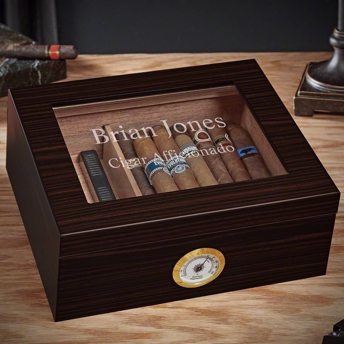 Amazon.com: HomeWetBar Personalized Spanish Cedar Cigar Box Cigar Gifts ...
