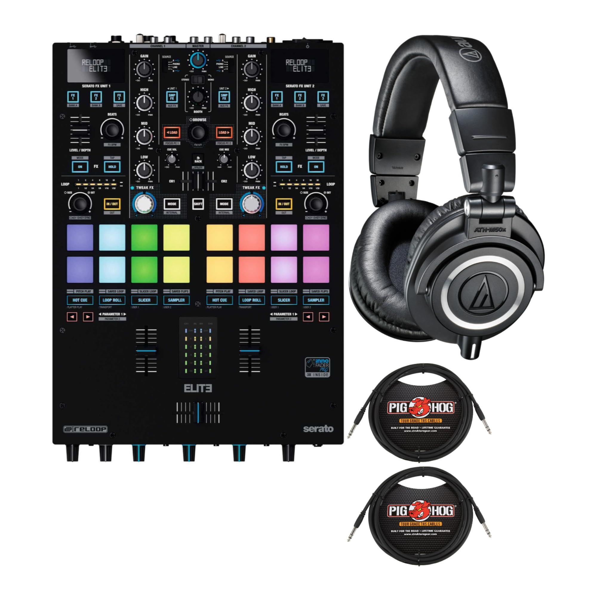 Snapklik.com : Reloop Elite High Performance DVS Mixer For Serato Bundle