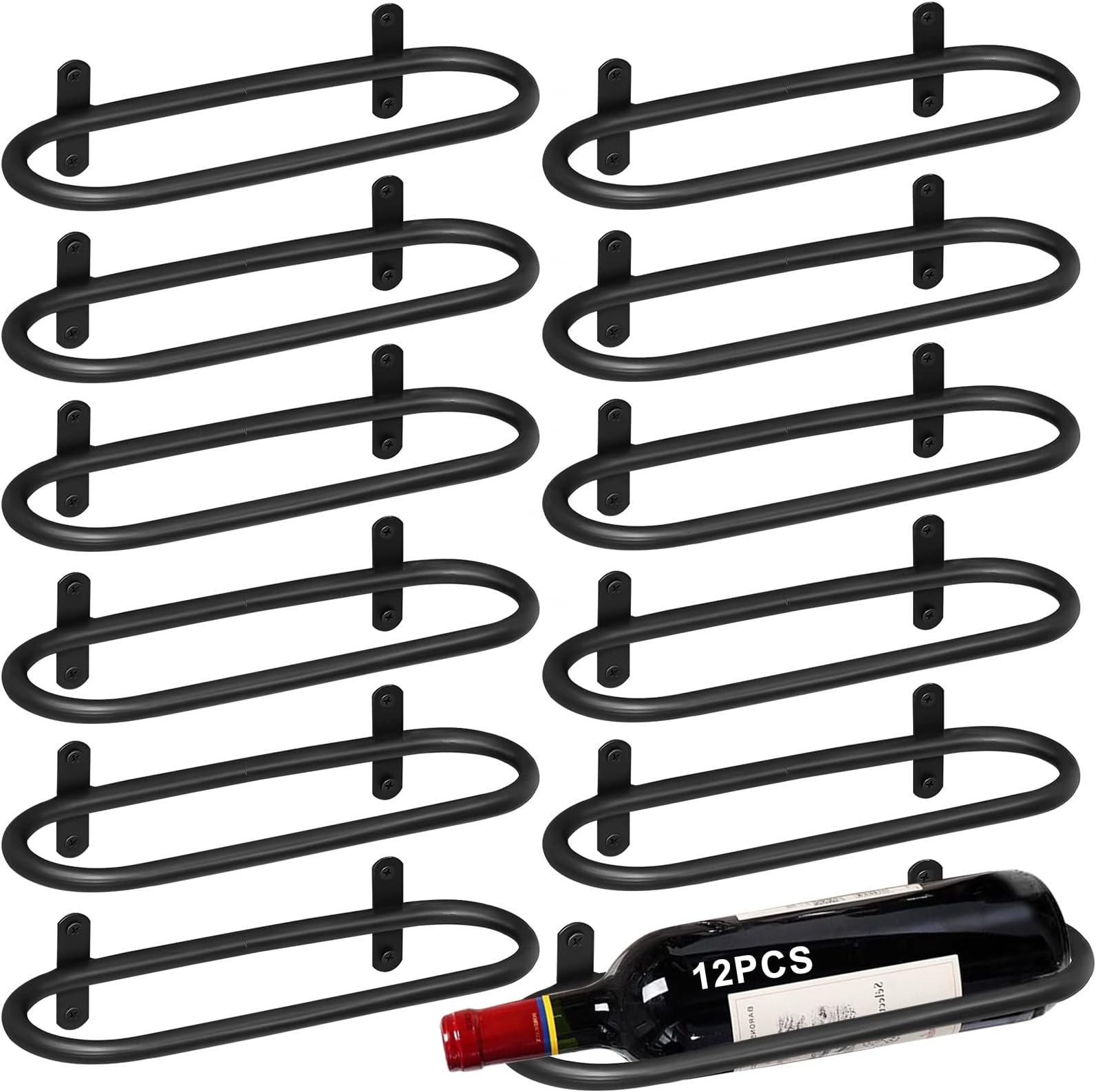 KHayRovies 2Pcs Wine Rack Wall Mounted, Wall Wine Rack for 8 Wine ...