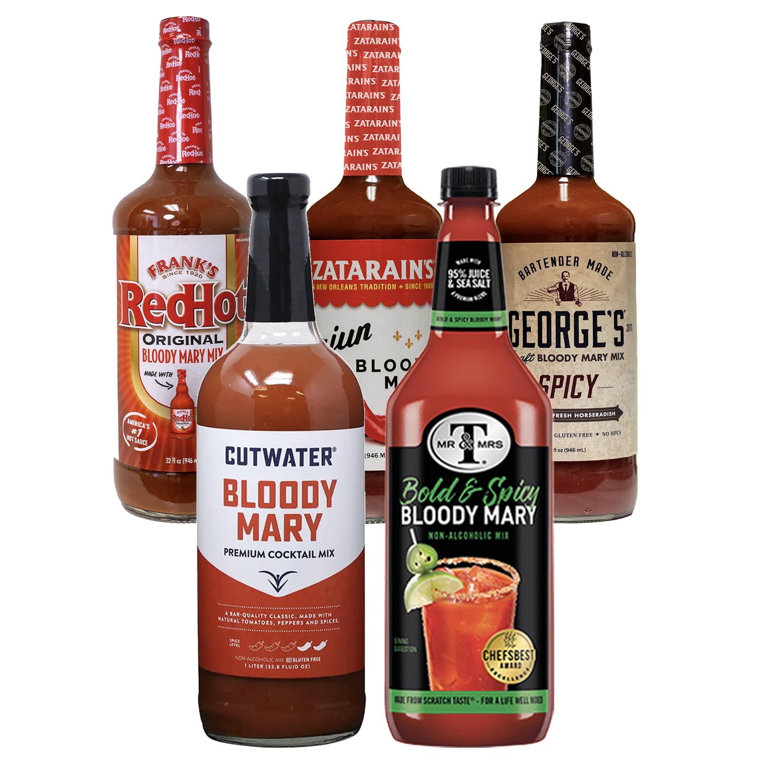 Amazon.com : Spicy Bloody Mary Mix Sampler 5 Pack – Includes George's ...