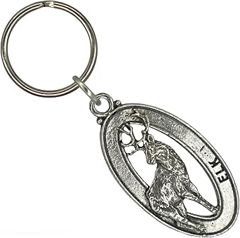 Amazon.com: Elk Full Body Keychain, Pewter, M019KC, 2”, 100% Handmade ...