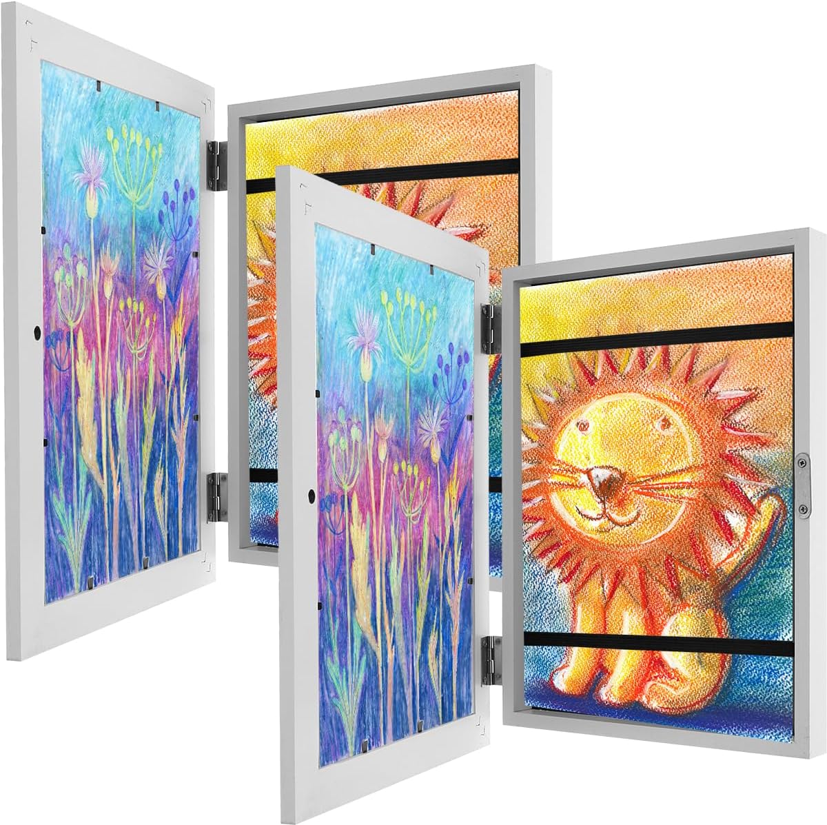 2PCS Kids Art Frame, A4 Front Opening Child Drawing Artwork Picture ...