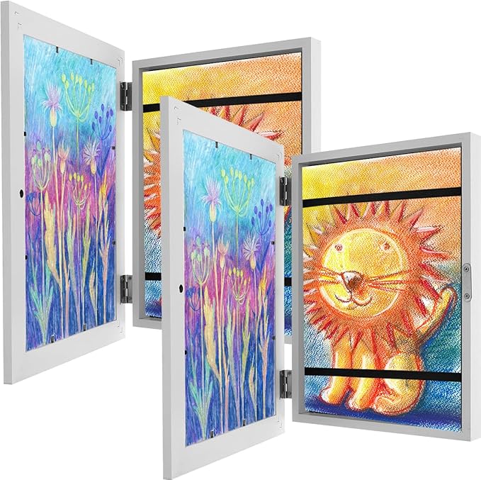 2PCS Kids Art Frame, A4 Front Opening Child Drawing Artwork Picture ...