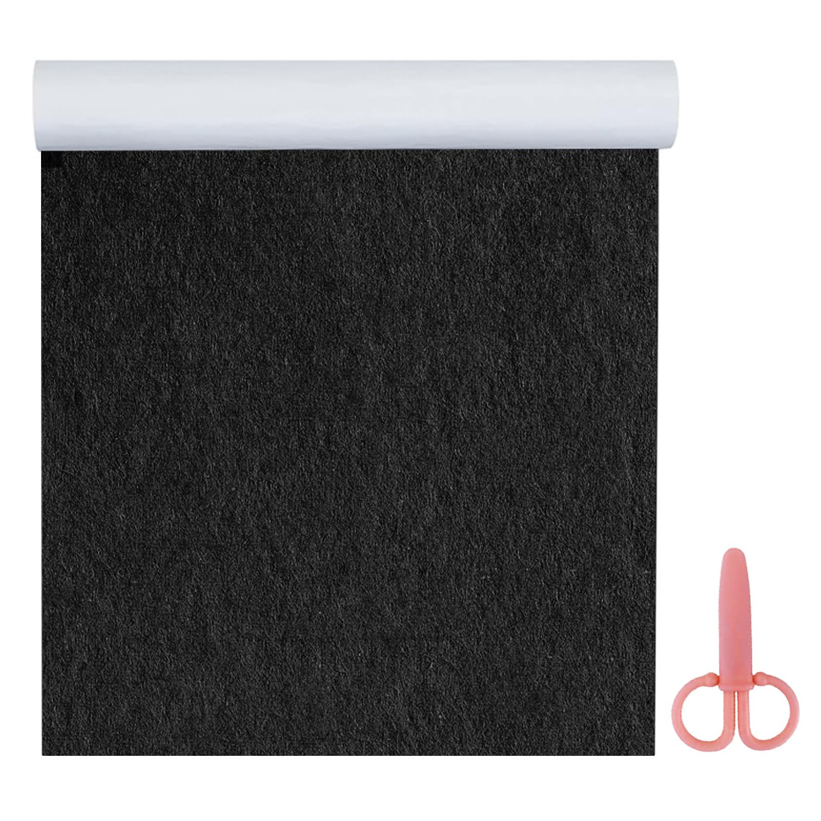 Feutrine Autocollante 40 * 200cm Feutrine Adhesive Noire Facile à ...