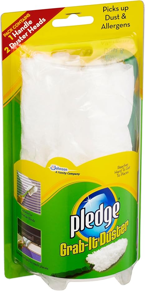 Pledge Grab It Duster, Easy Dust & Allergen Removal, 2 Unscented Duster ...
