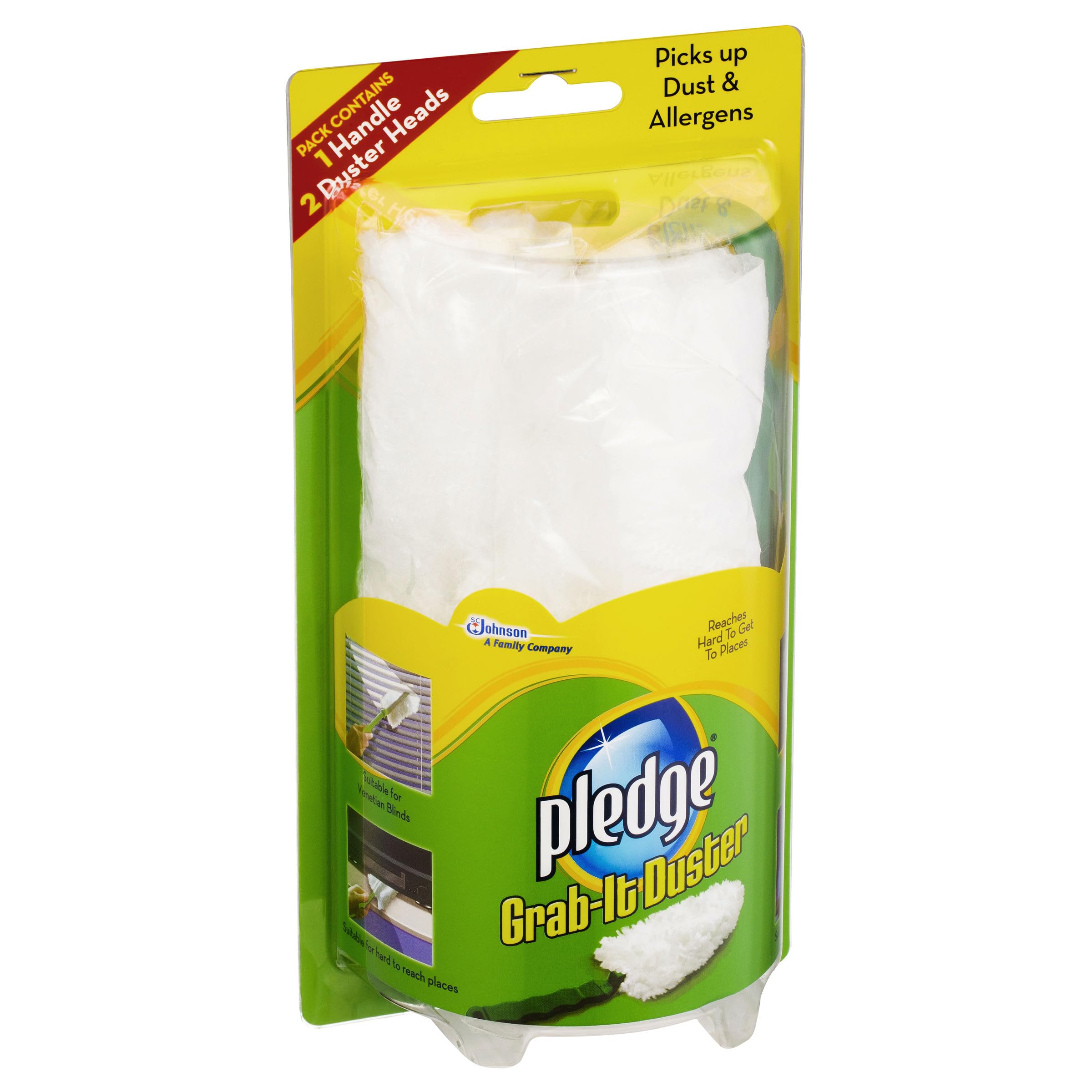 Pledge Grab It Duster, Easy Dust & Allergen Removal, 2 Unscented Duster ...