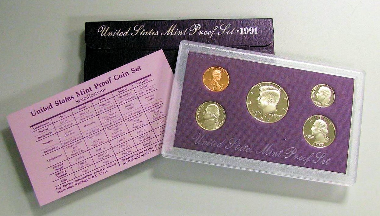 1991 Mint Proof Set S US Mint Proof Set in Original US Mint Packaging ...