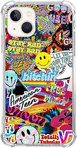 Amazon.com: Nsydnbly Hippie Groovy Indie Collage Case Compatible with iPhone 14, Retro Vintage ...