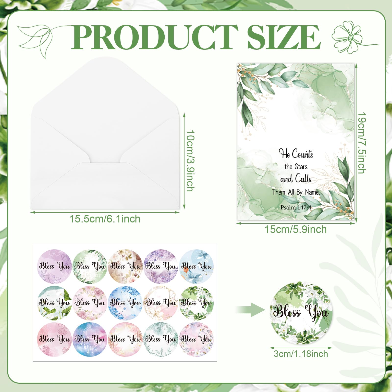 Snapklik.com : Sayglossy 120 Set Christian Greeting Cards Bulk ...