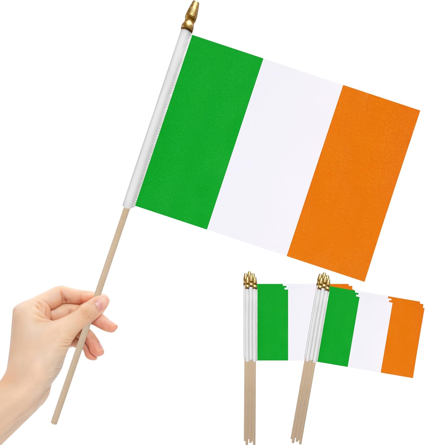 Amazon.com : LoveVC 12Pcs 8×12 Inch Ireland Flags Small Irish Flag on ...