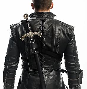 Amazon.com: JEGERMIG Medieval Leather Back Sword Shoulder Frog ...