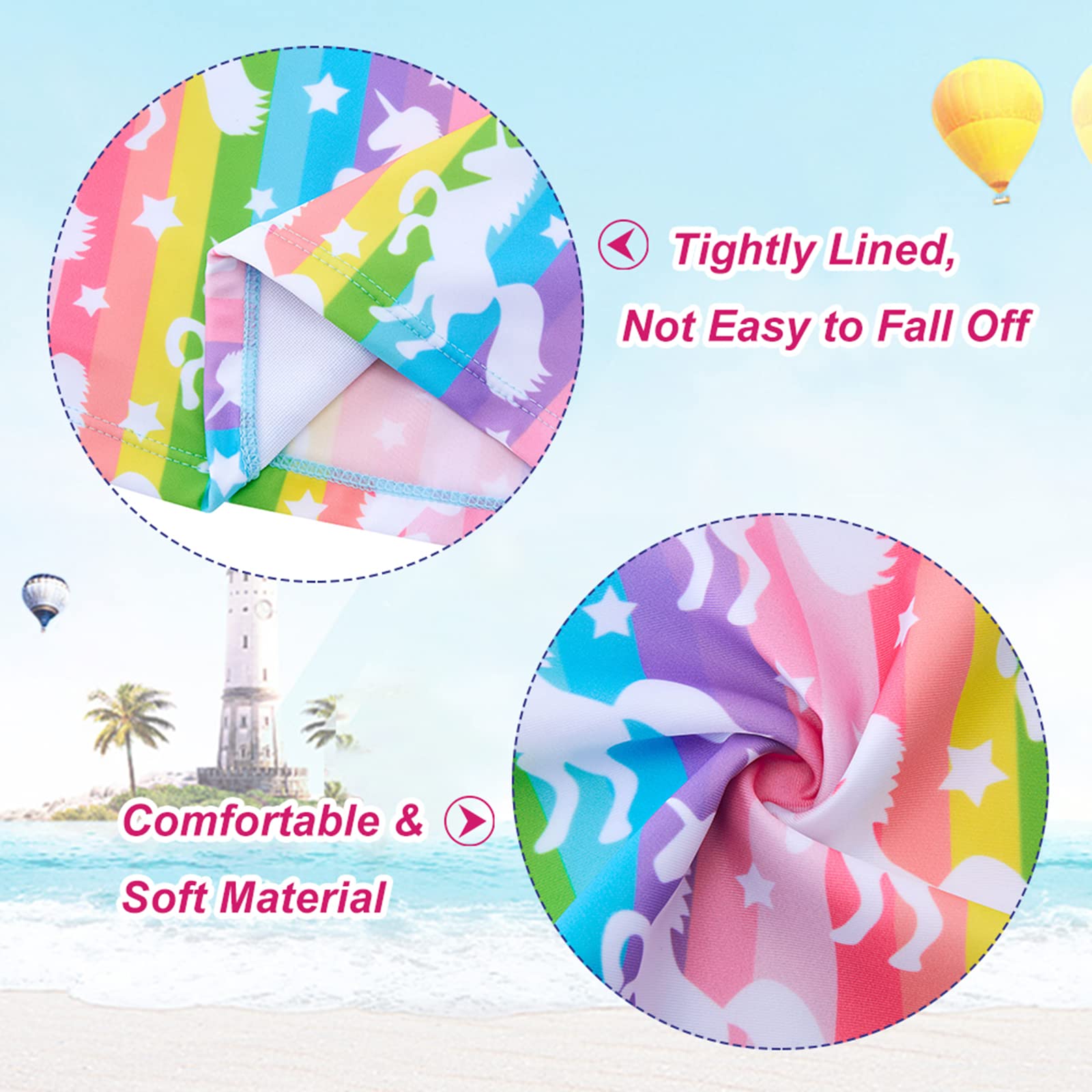 Snapklik.com : Swimsobo Girls 3-Pieces Swimsuit 9T 10T Tankini Sets UPF ...