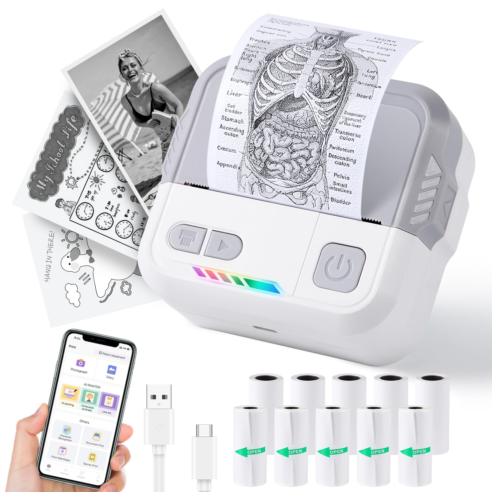 Snapklik.com : Print Pods Mini Printer, X100 Inkless Sticker Maker