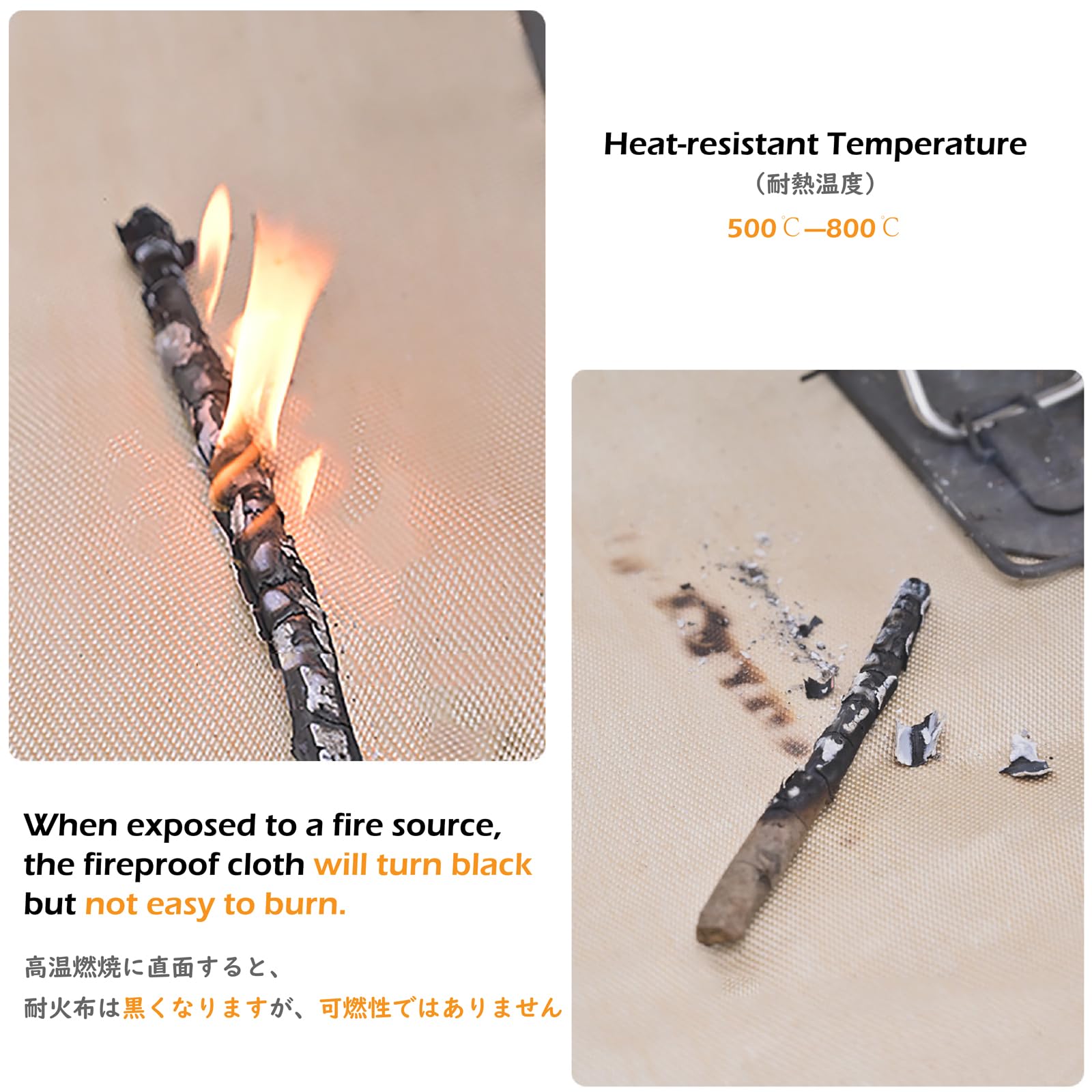 Snapklik.com : TRIWONDER Fireproof Mat Fire Blanket Fire Pit Mat Under ...