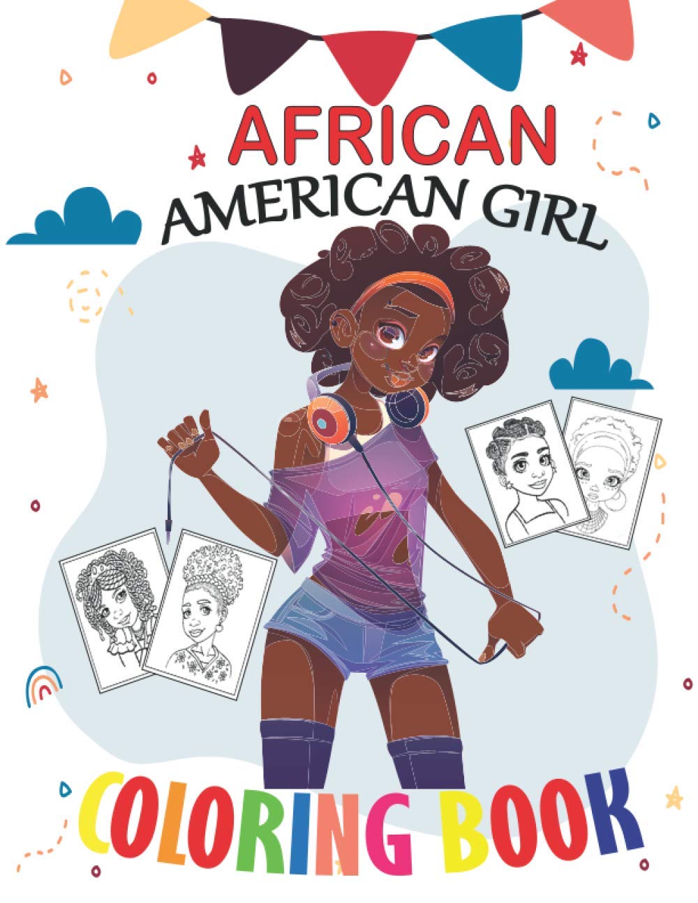Buy African American Coloring Book: Coloring Book for Young Black Girls ...