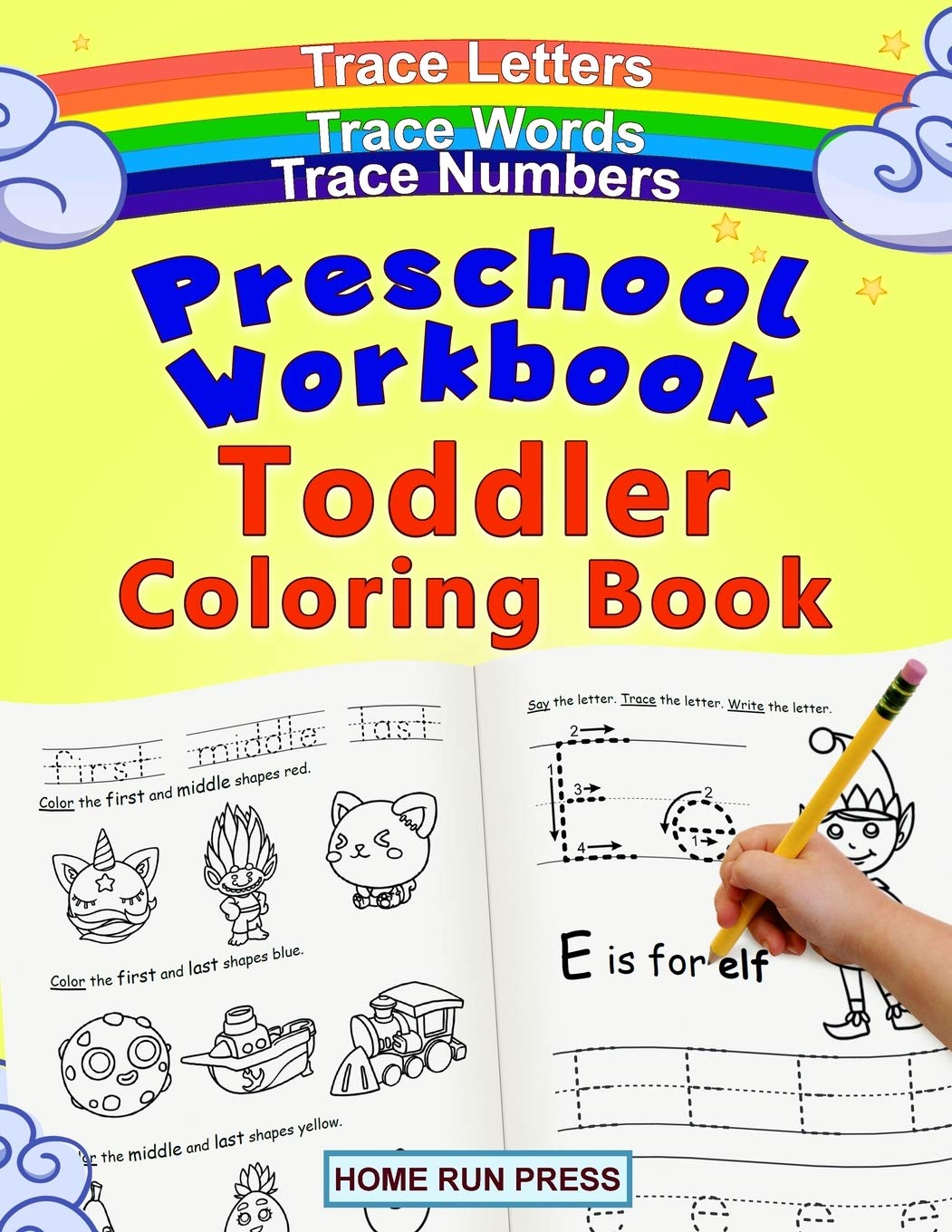 Preschool Workbook Toddler Coloring Book: Pre K Activity Book, Pre ...