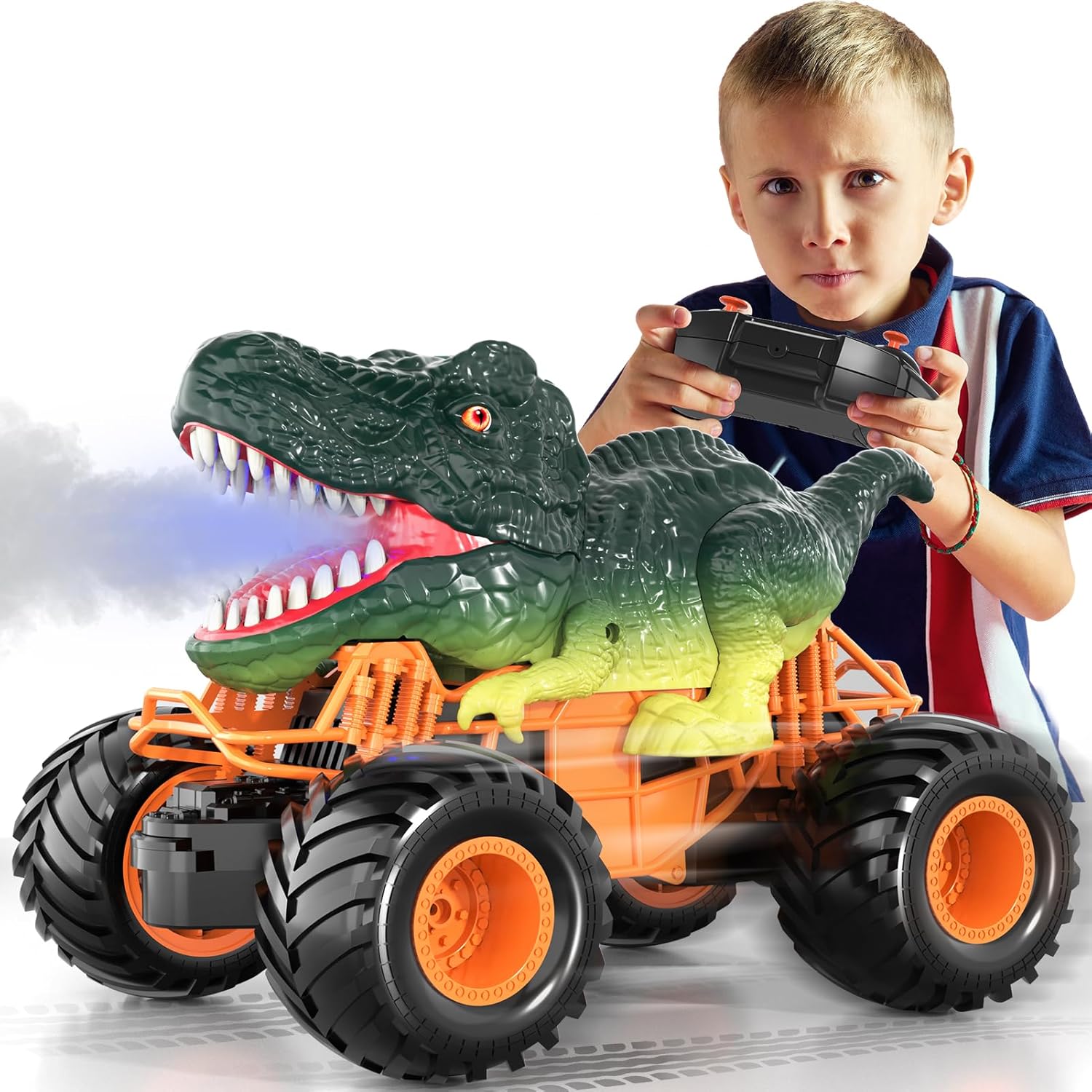 Amazon.com: Bennol Remote Control Dinosaur Car Toys for Kids Boys 3-5 4 ...