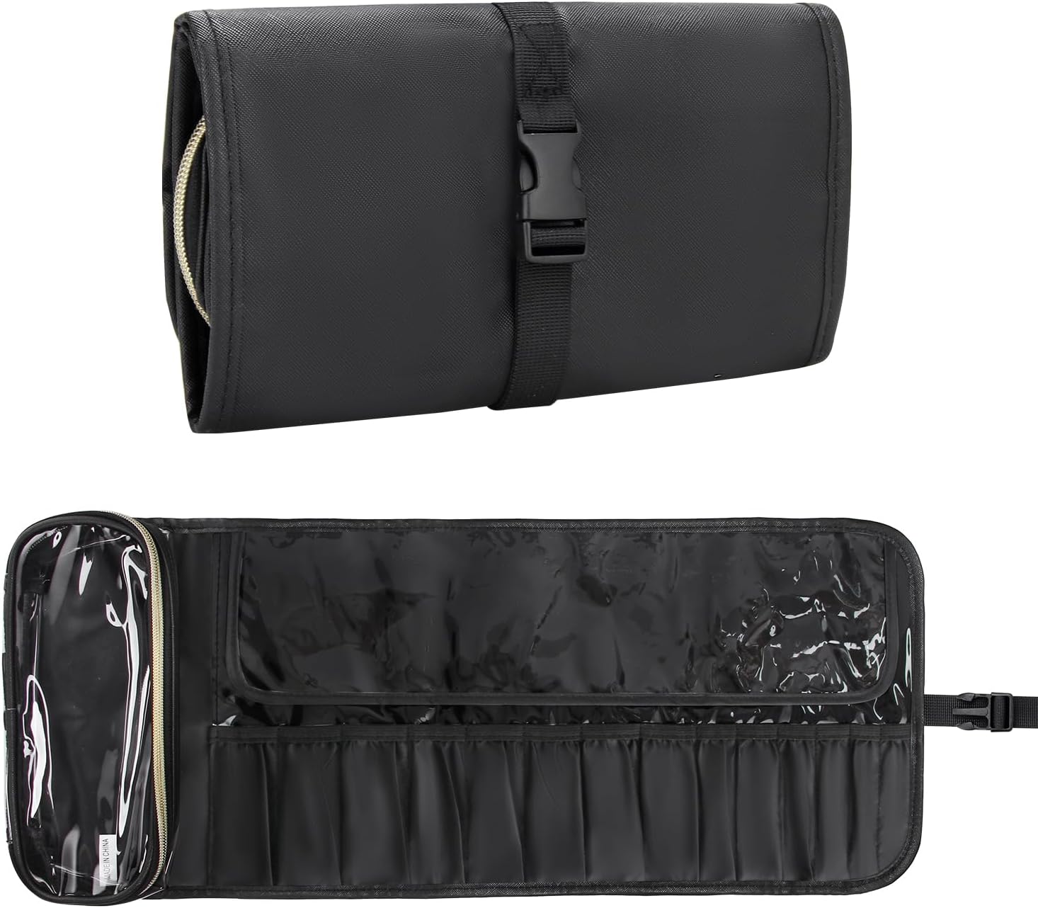 Amazon.com: OCHEAL Makeup Brush Holder and Makeup Bag 2 in 1,Makeup ...