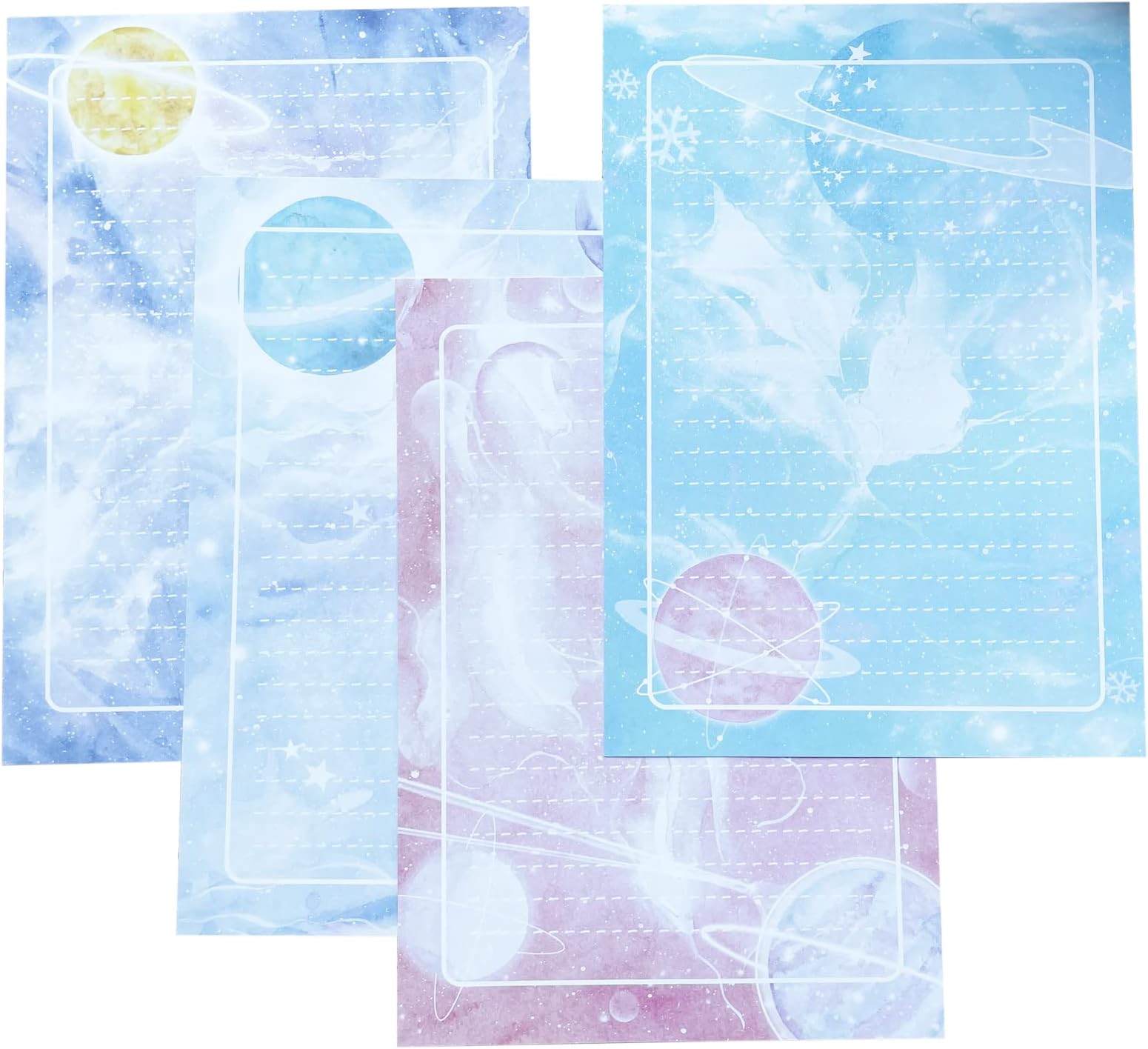 Amazon.com : 52 Lined Writing Stationery Paper, Beautiful Designs for ...