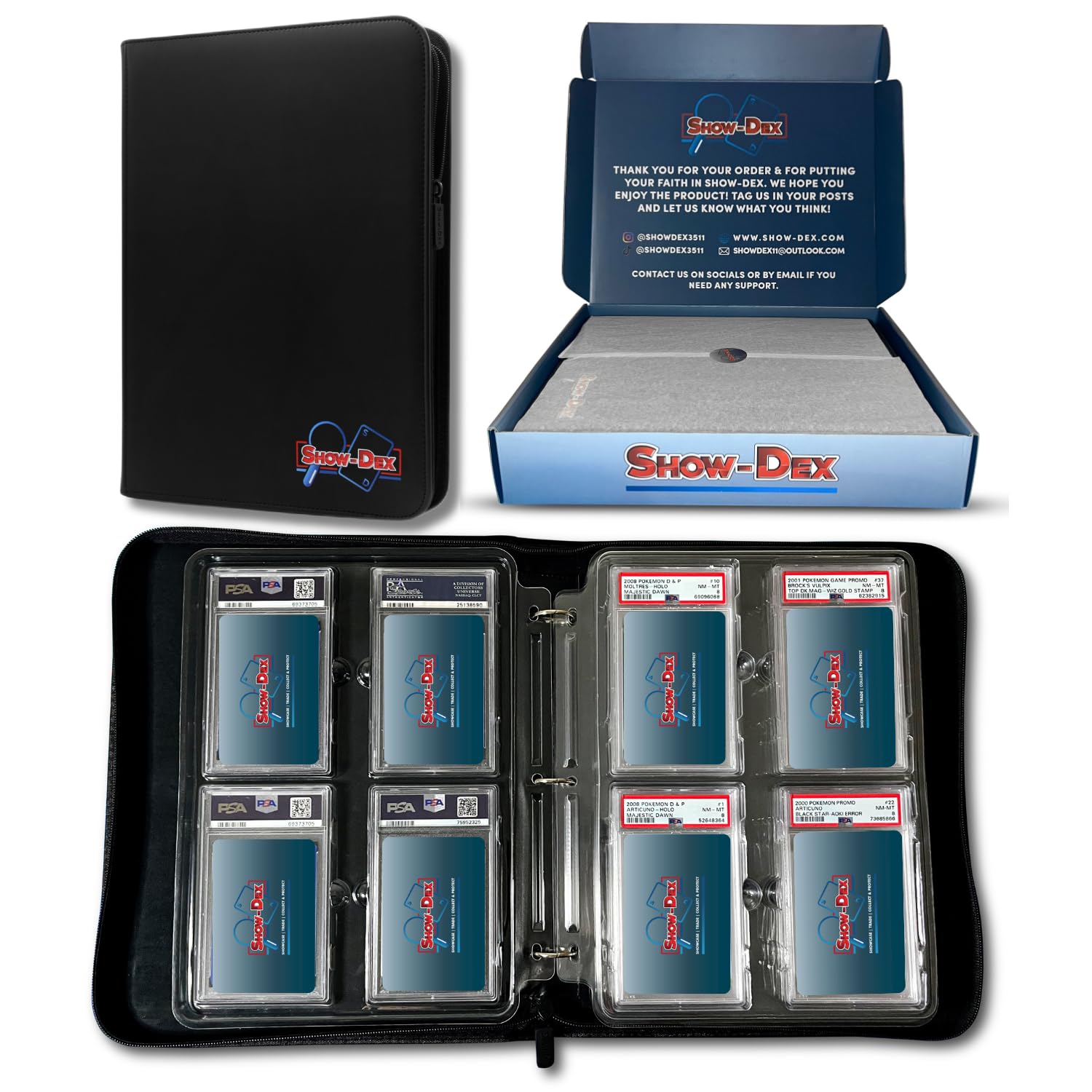 Show-Dex Graded Card Binder Slab Binder For Graded Cards PSA Slab ...