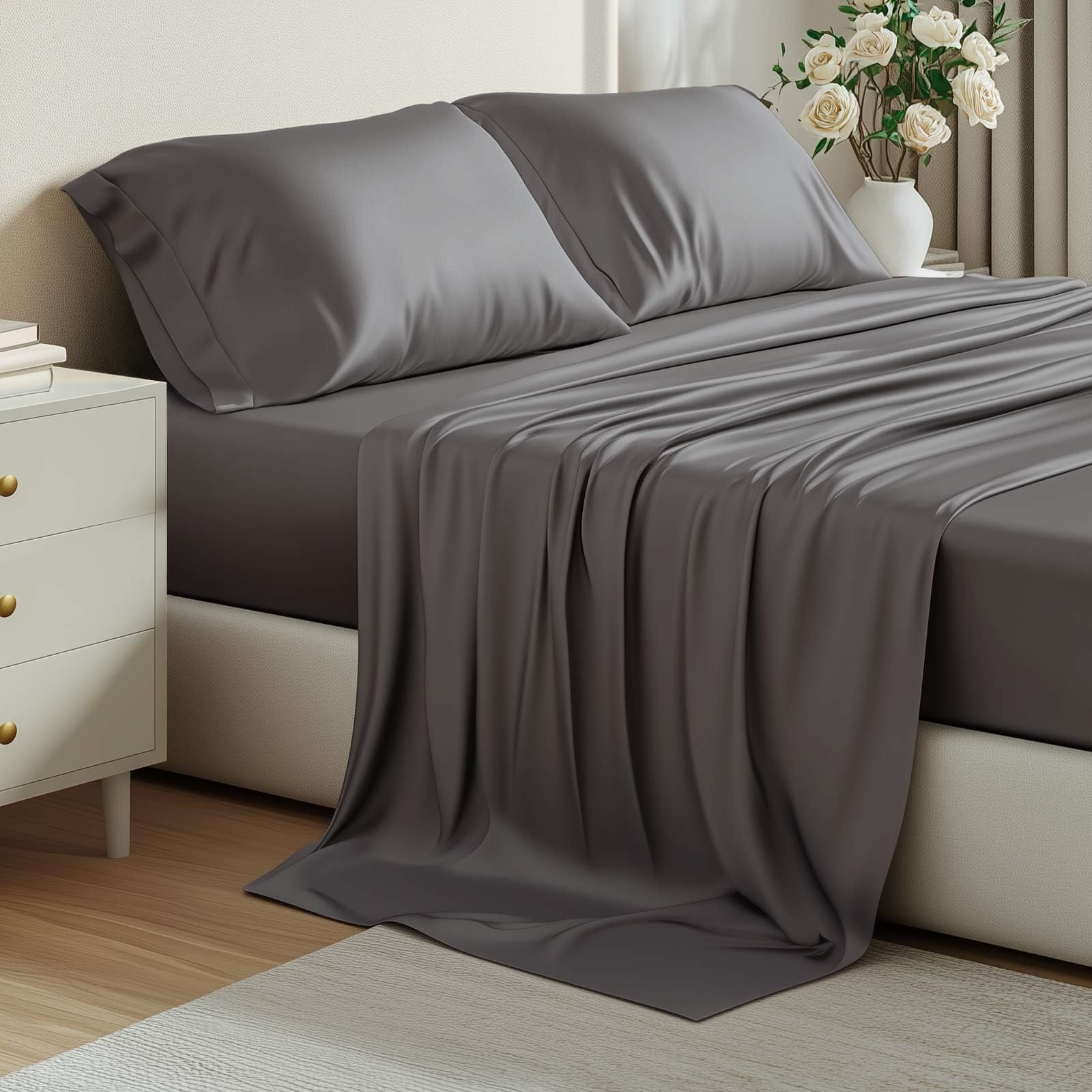 Amazon.com: Viscose Derived from Bamboo, Soft Cooling Bedding with ...