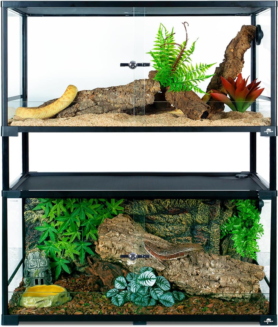 Amazon.com : CAVACHEW Double Stacked Reptile Tanks, 36" x 18" x 44 ...