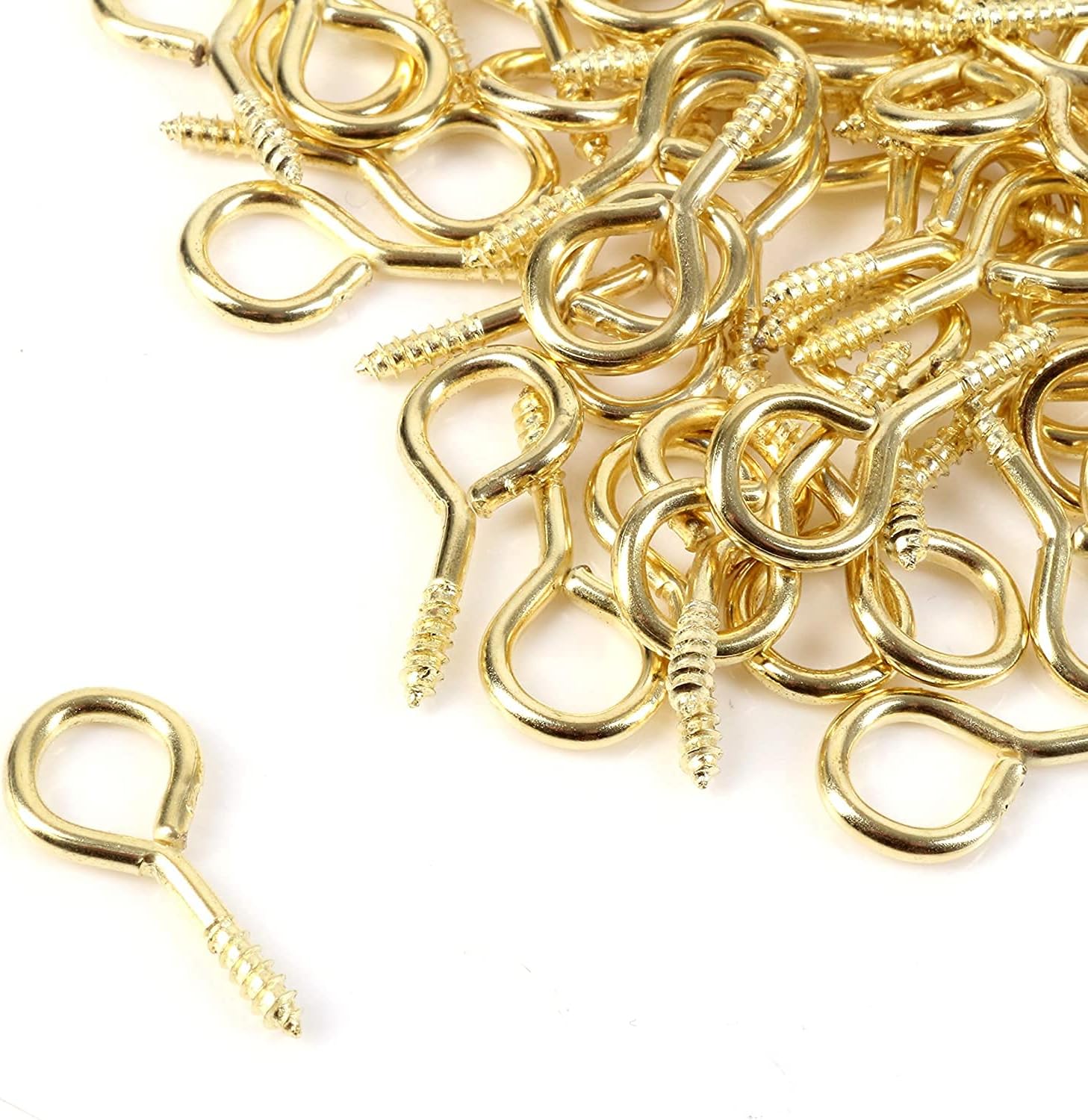 100 x 8mm Bronze Small Tiny Mini Eye Pins Eyepins Hooks Eyelets Screw ...