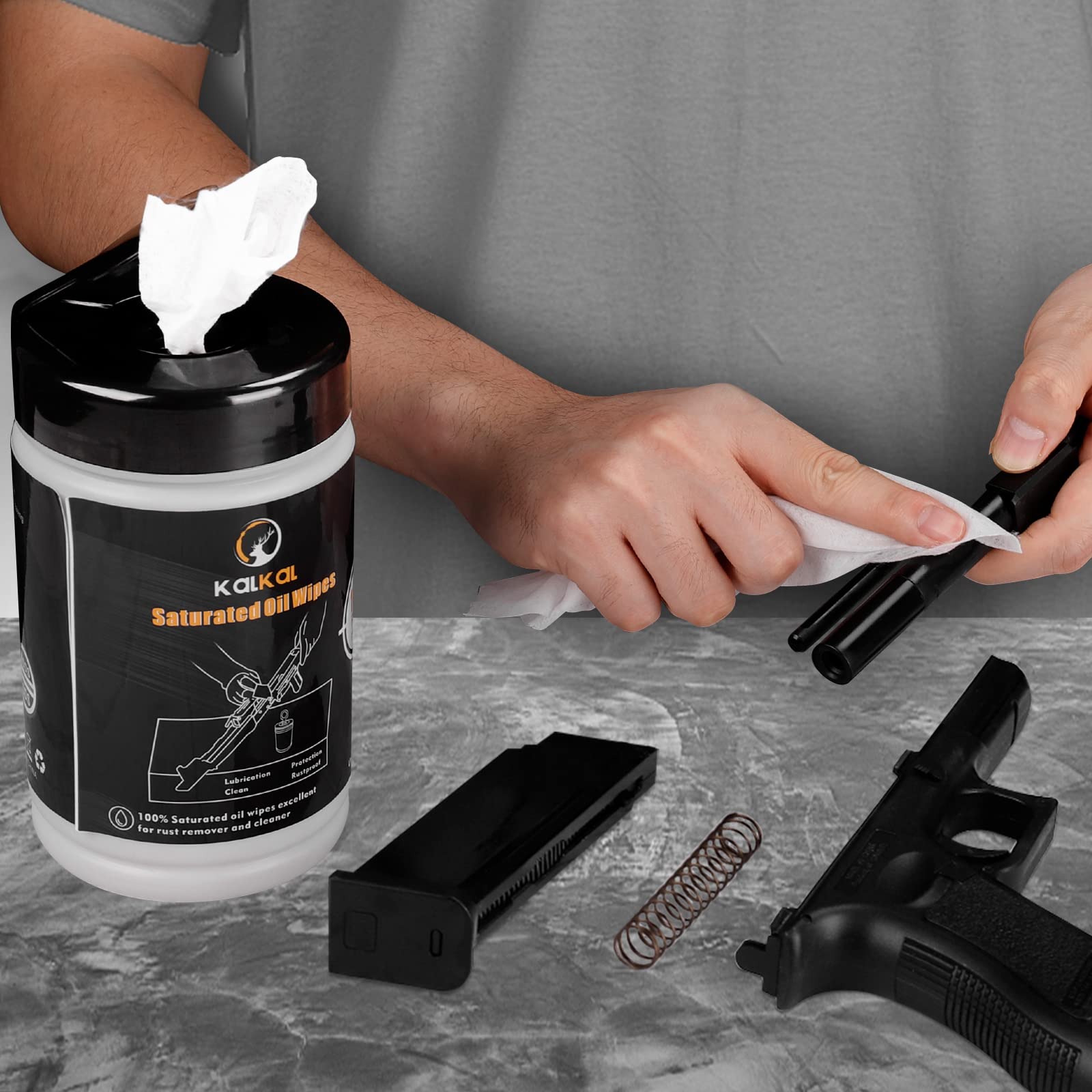 Snapklik.com : Gun Cleaning Wipes - Kalkal 100PCS Gun Oil Wipes For ...