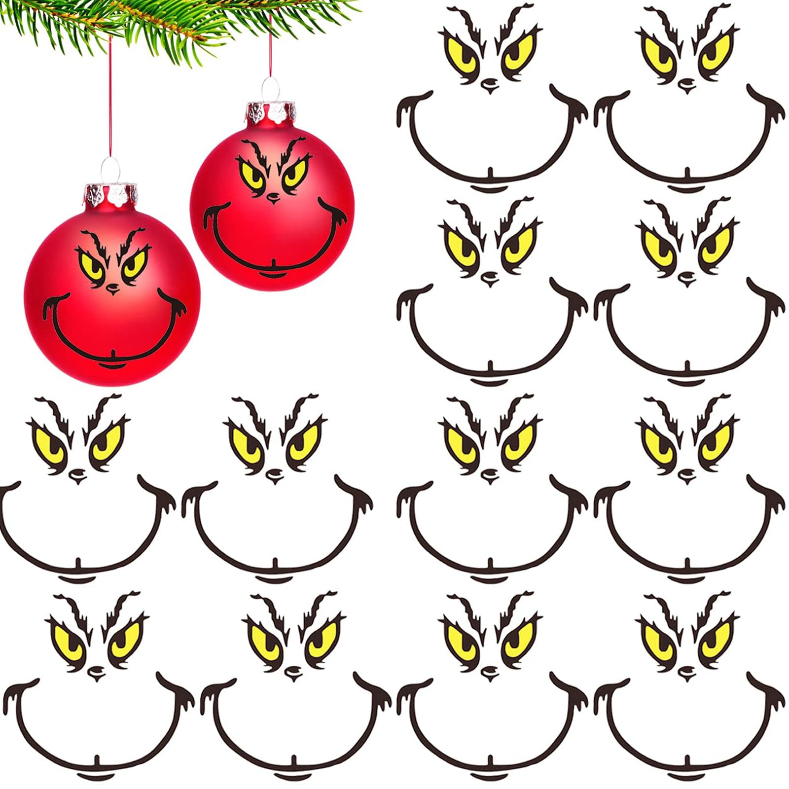 Amazon.com: Christmas Decorations Stickers for Ornaments, Christmas ...