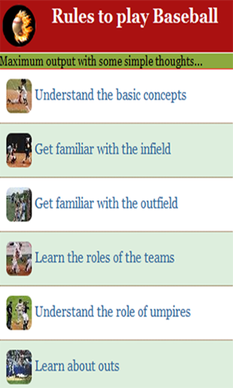 Rules to play Baseball Games - App on Amazon Appstore