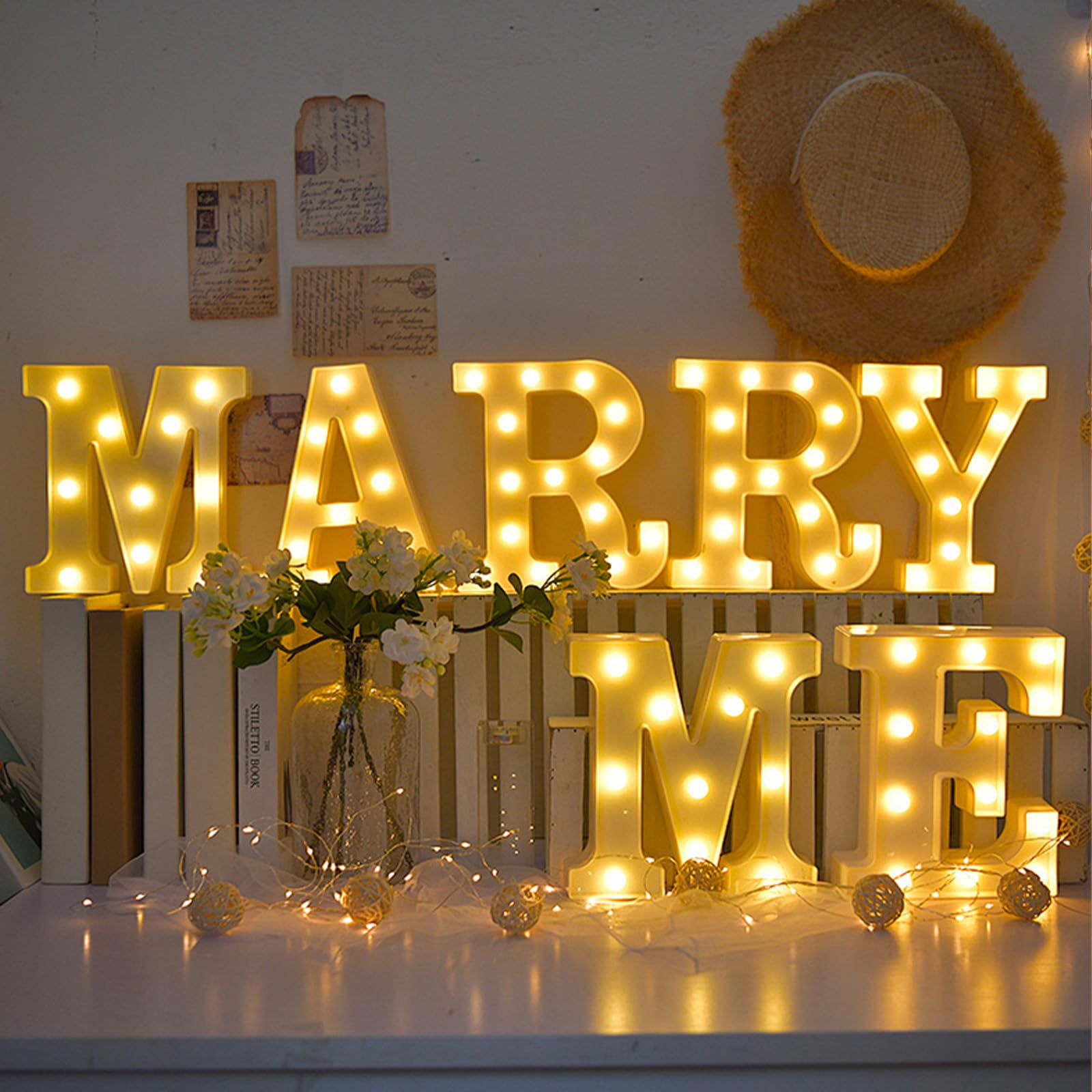 Snapklik.com : Marry Me Light Up Letters LED Marry Me Sign For Proposal ...