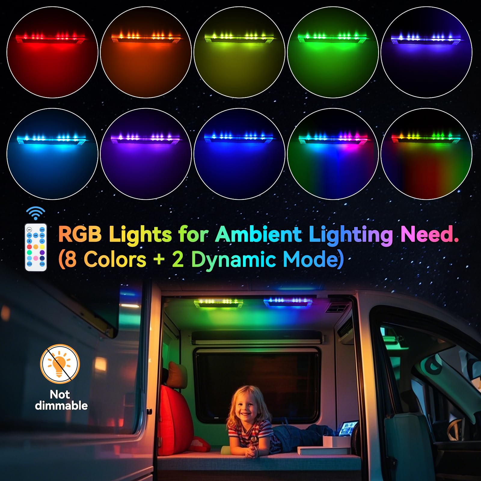 Snapklik.com : BlueFire Upgrade 1800LM Bright LED RV Light Interior, 3 ...