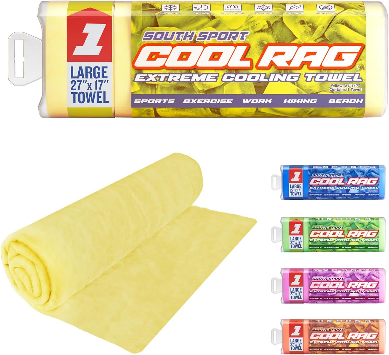 Amazon.com: Cool Cool RAG Extreme Cooling Towel for Heat Relief - PVA ...