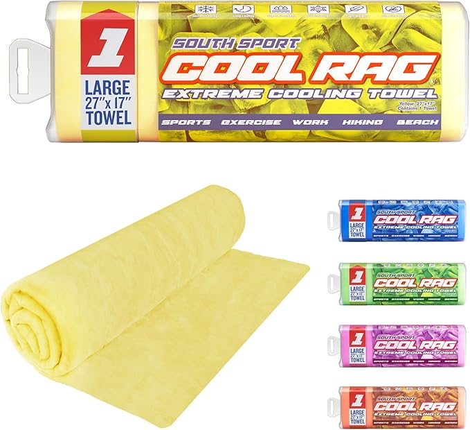 Amazon.com: Cool Cool RAG Extreme Cooling Towel for Heat Relief - PVA ...