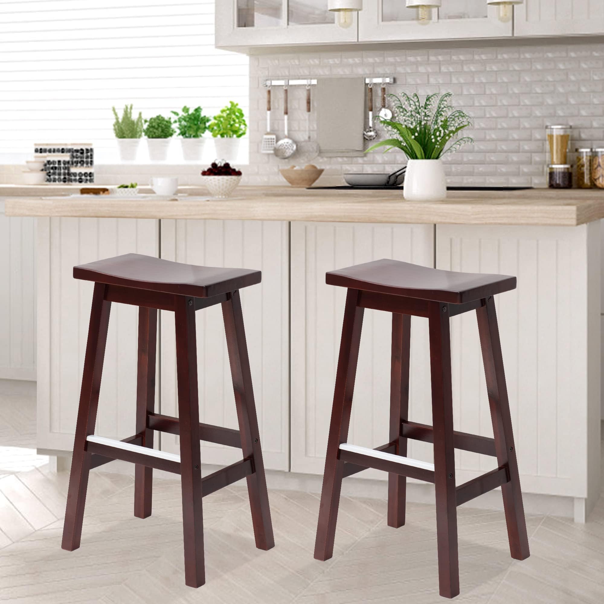 Amazon.com: Bar Stools Set of 2, 30 Inch Counter Height Bar Stools with ...