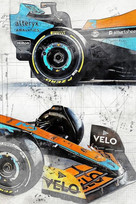 F1 Formula 1 Racing Car Poster 300 GSM 12x18 Unframed Multicolor PROD ...